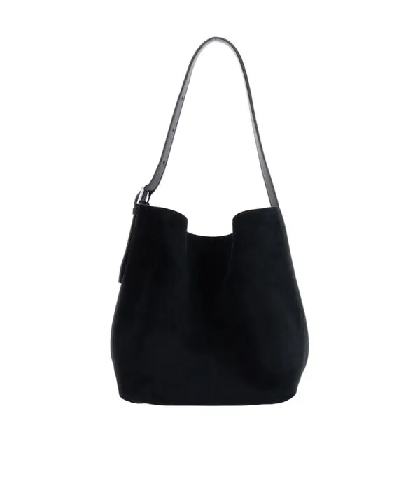 TOTEME Espresso Medium Suede Tote Bag