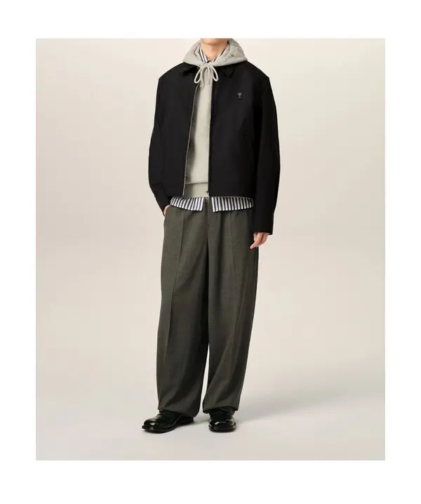 AMI Paris Nylon Jacket With De Coeur