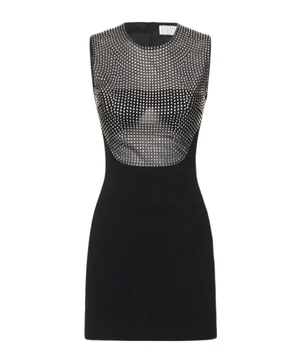 Giuseppe Di Morabito Embellished Cady Envers Satin Mini Dress