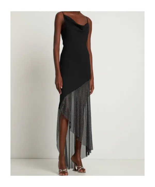 Giuseppe Di Morabito Embellished Crepe De Chine Midi Dress