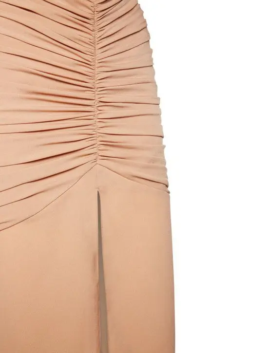 Giuseppe Di Morabito Crepe De Chine Cut Out Long Dress