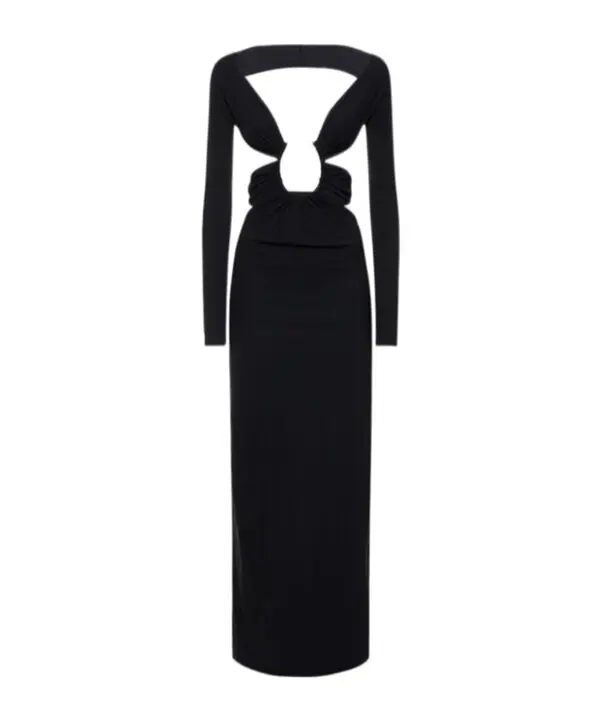 Christopher Esber Odessa Ruched Cutout Jersey Long Dress