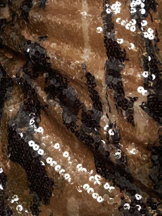 DION LEE Camo Sequined Tulle Mini Dress