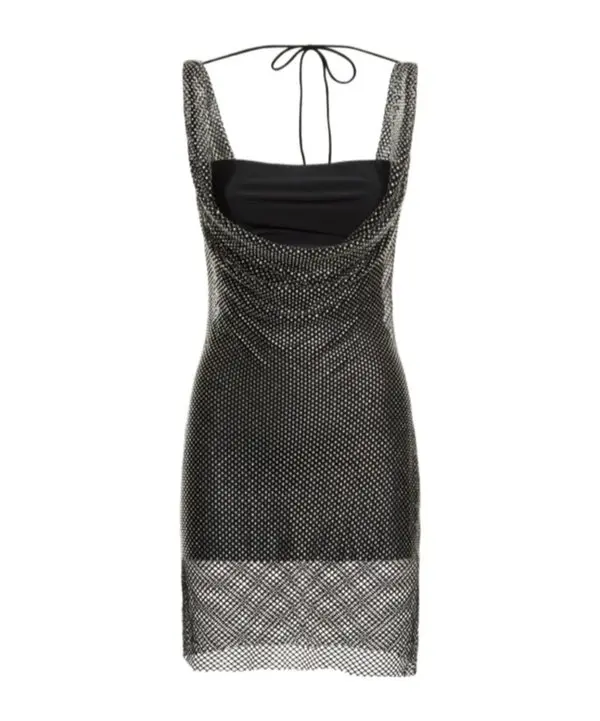Giuseppe Di Morabito Embellished Mesh Mini Dress - Black