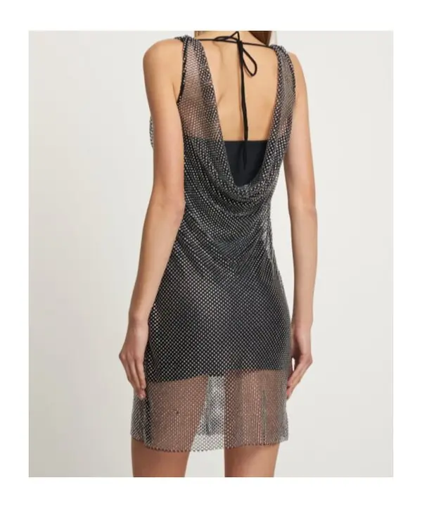 Giuseppe Di Morabito Embellished Mesh Mini Dress