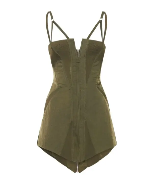 DION LEE Ribbed Patchwork Mini Dress