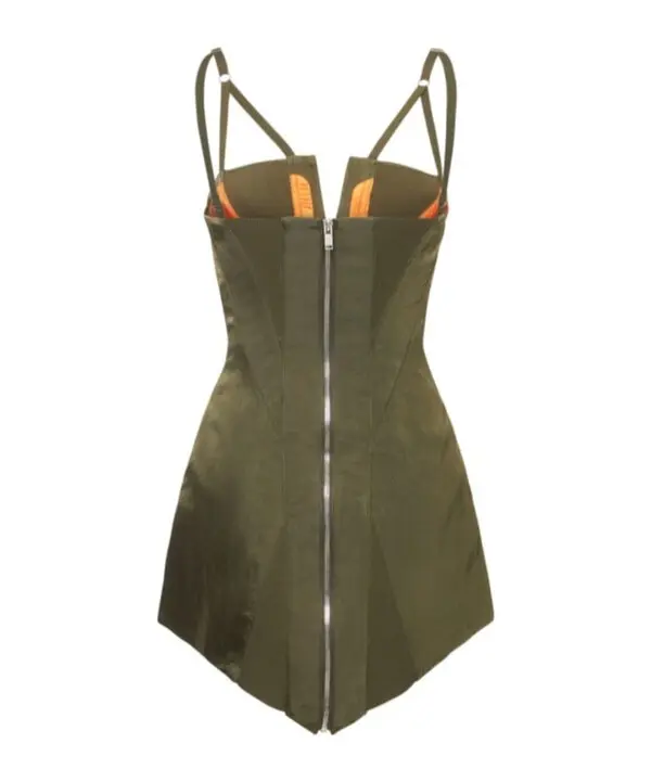 DION LEE Ribbed Patchwork Mini Dress