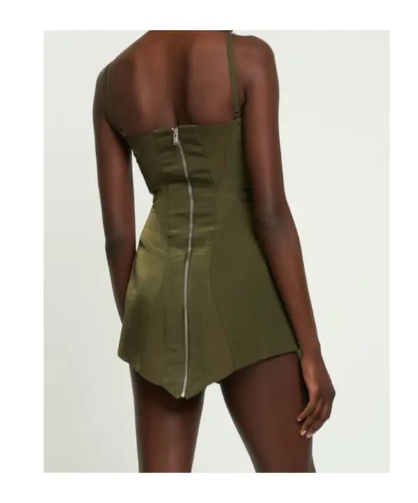 DION LEE Ribbed Patchwork Mini Dress