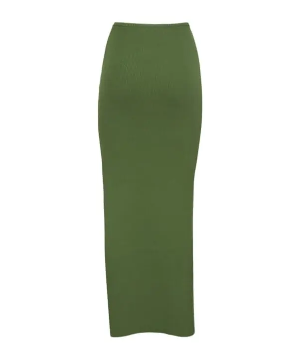 Christopher Esber Rib Cutout Long Skirt - Green