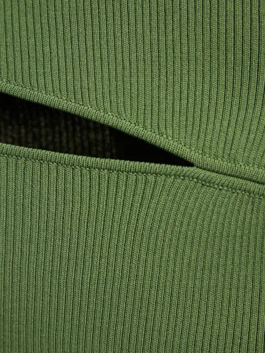 Christopher Esber Rib Cutout Long Skirt - Green