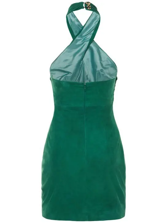 Giuseppe Di Morabito Suede Halter Neck Mini Dress