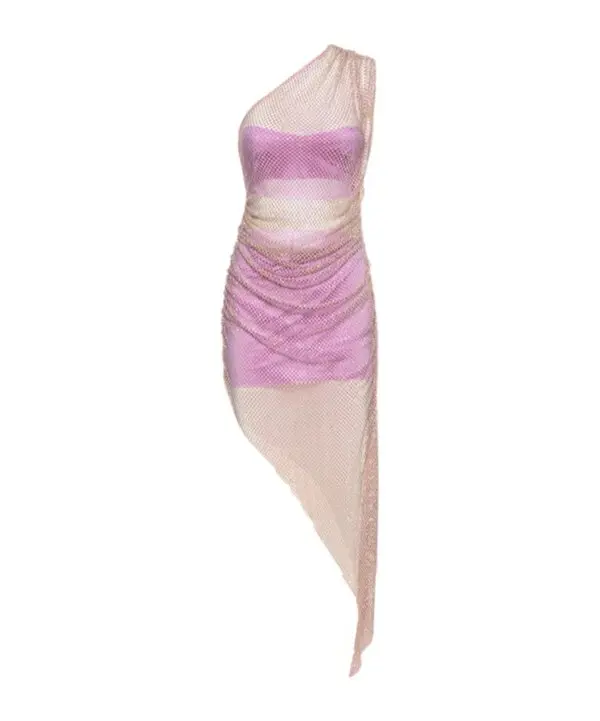 Giuseppe Di Morabito Embellished Stretch Jersey Midi Dress - Pink