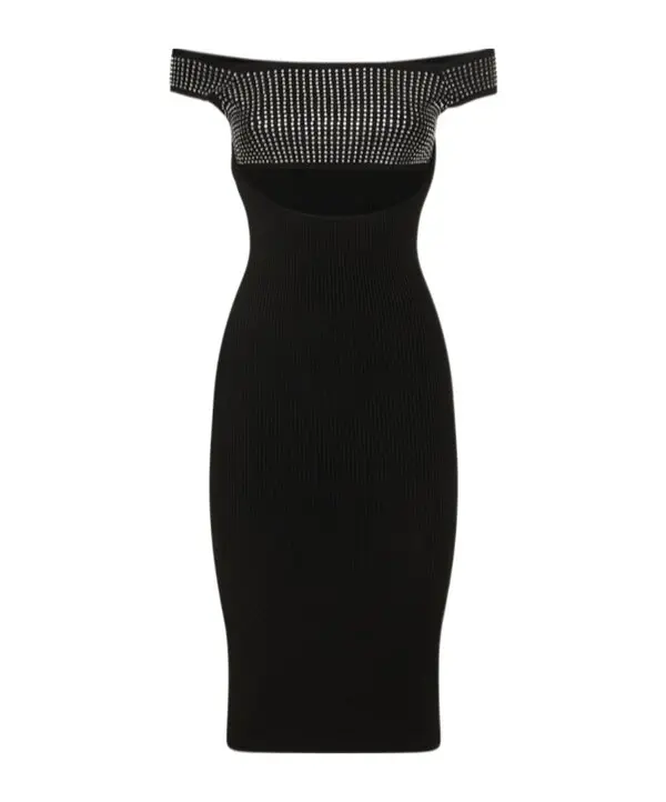 Giuseppe Di Morabito Embellished Knit Midi Dress