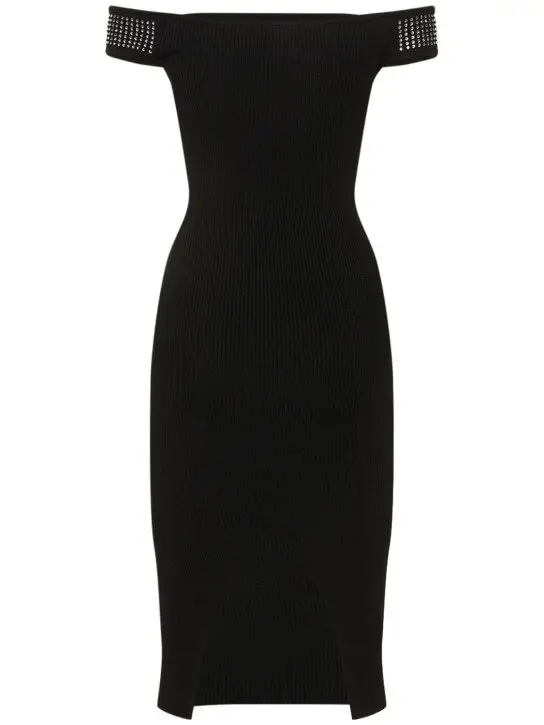 Giuseppe Di Morabito Embellished Knit Midi Dress