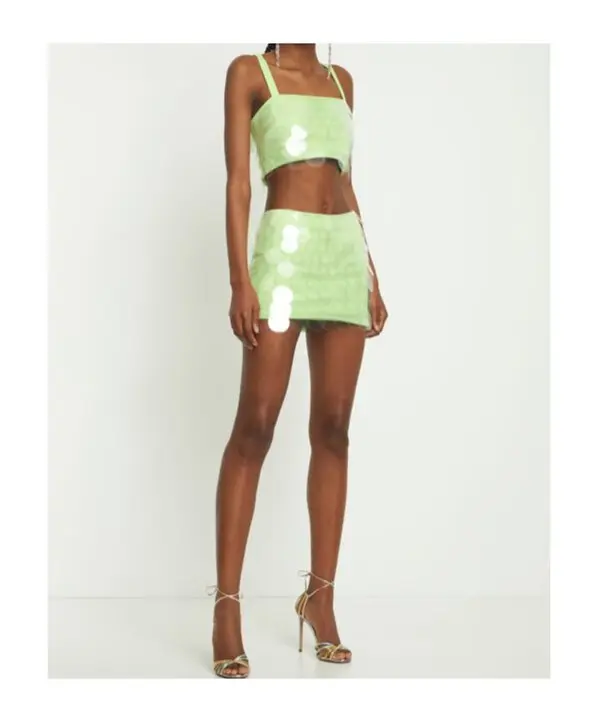 Simkhai Sequined Embroidered Midi Skirt