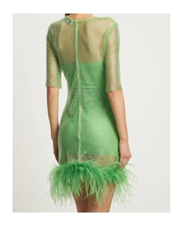 Giuseppe Di Morabito Embroidered Mesh Mini Dress