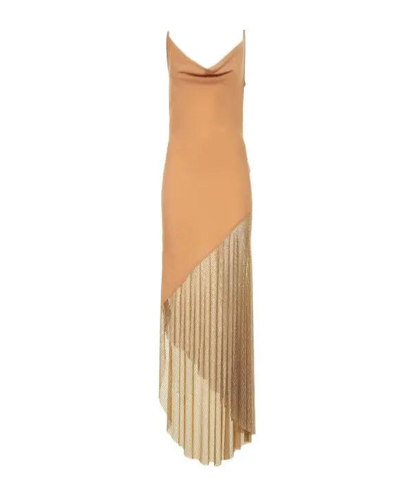 Giuseppe Di Morabito Embellished Crepe De Chine Midi Dress