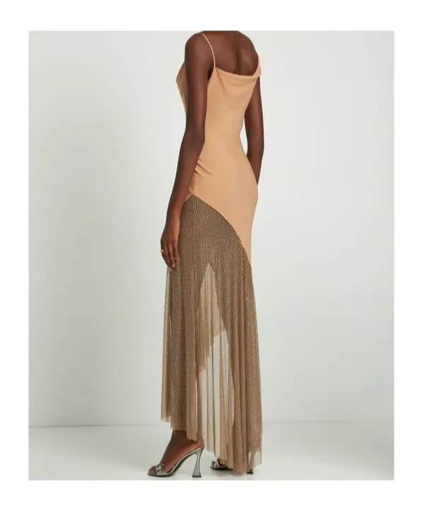 Giuseppe Di Morabito Embellished Crepe De Chine Midi Dress