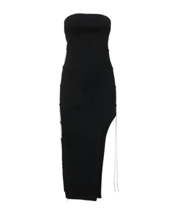 Giuseppe Di Morabito Lace-up Stretch Knit Midi Dress