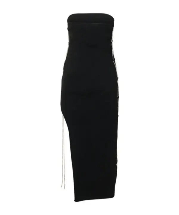 Giuseppe Di Morabito Lace-up Stretch Knit Midi Dress