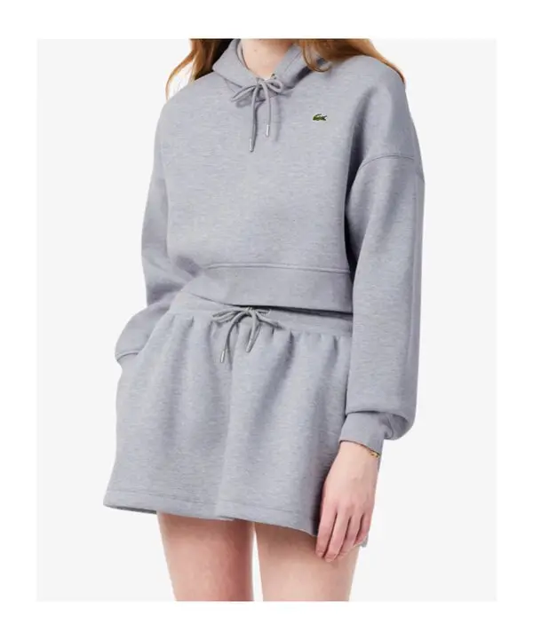 Lacoste Oversized Ribbed Polo Collar Sweatshirt