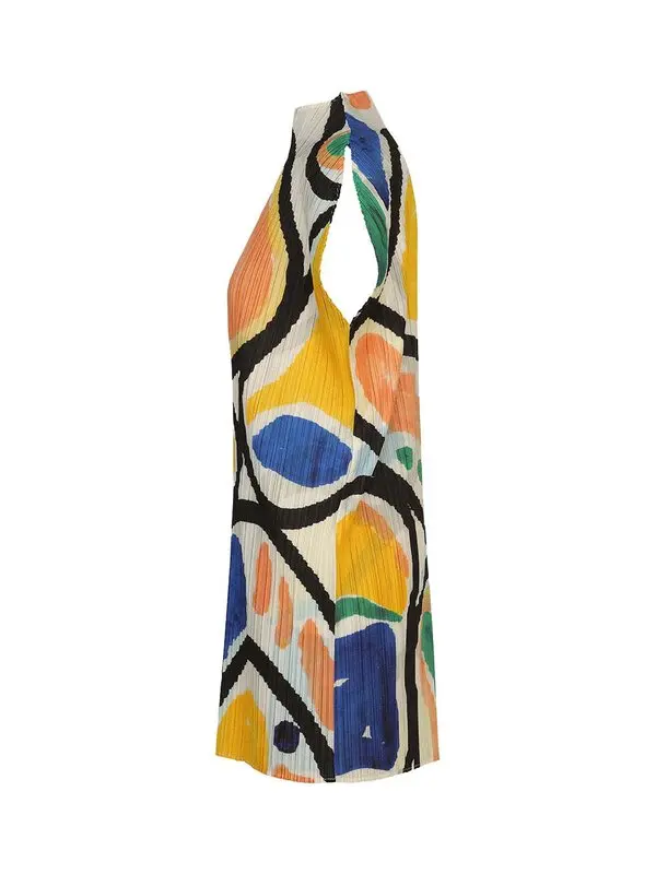 Issey Miyake Roll Abstract-print Mini Dress