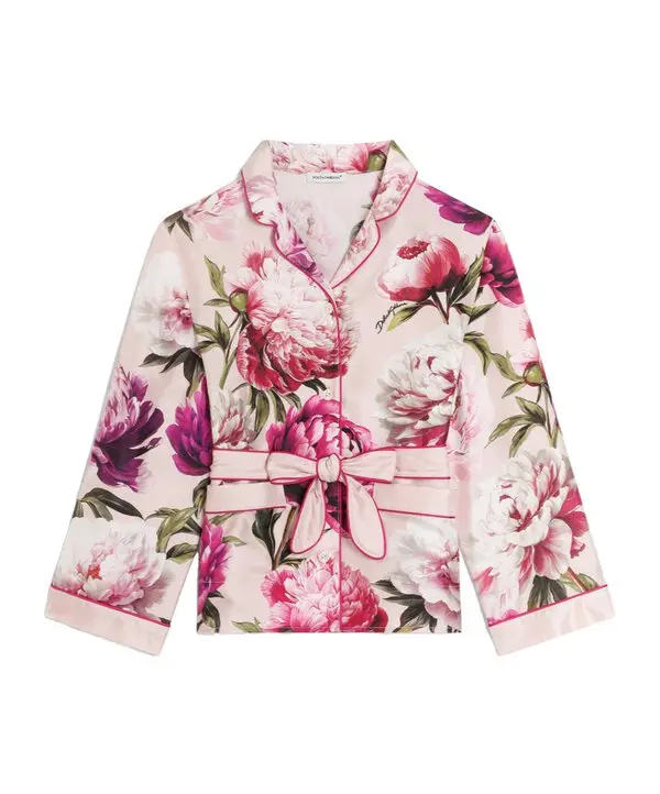 Dolce & Gabbana Peony-print Twill Vanity Shirt