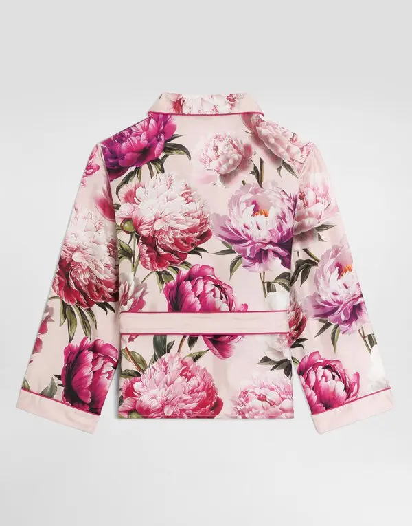 Dolce & Gabbana Peony-print Twill Vanity Shirt