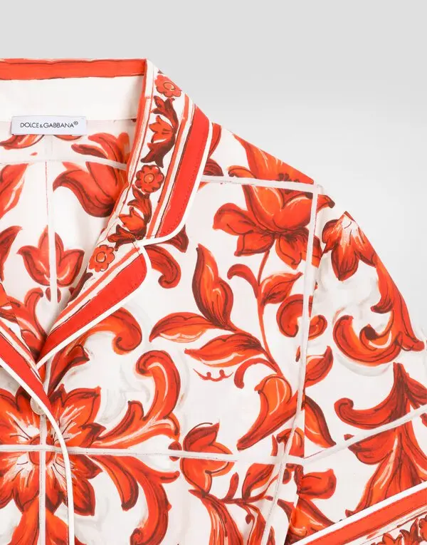 Dolce & Gabbana Majolica-print Poplin Vanity Shirt