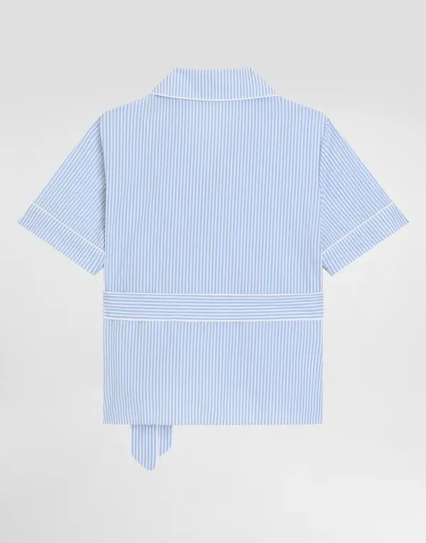 Dolce & Gabbana Striped Belted Top