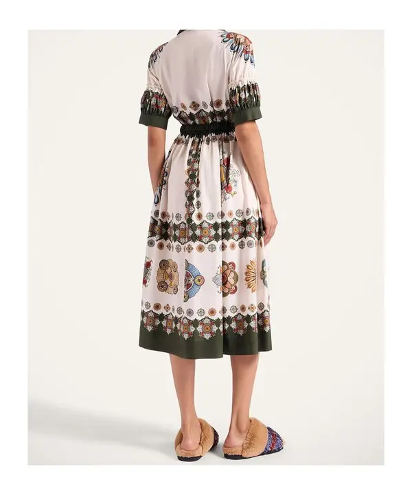 La DoubleJ Placeé Print Puff-sleeve Dress
