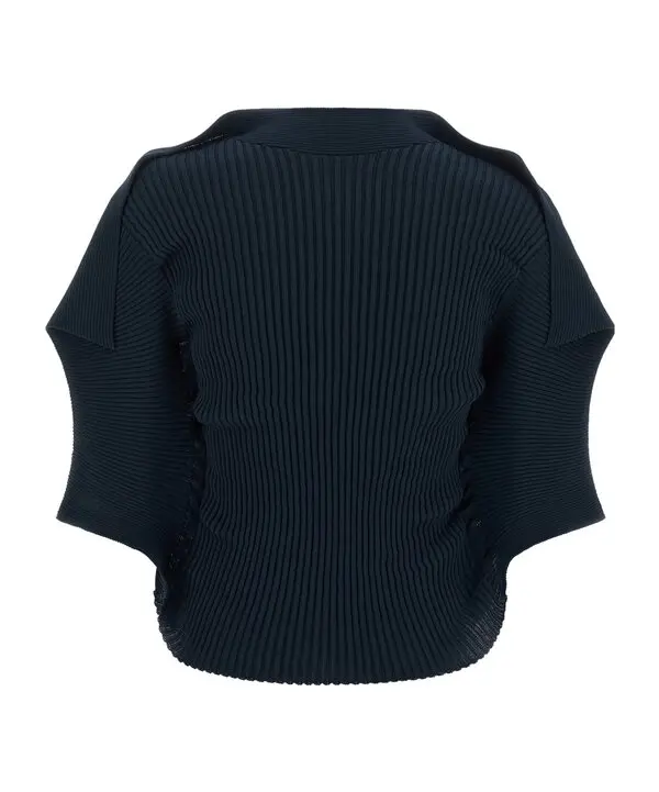 Issey Miyake Prance Pleated Sculptural Top - Blue