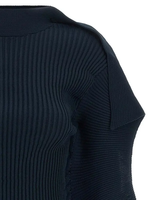 Issey Miyake Prance Pleated Sculptural Top - Blue