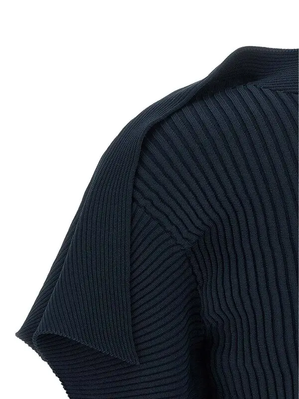 Issey Miyake Prance Pleated Sculptural Top - Blue