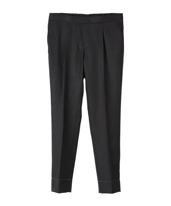 Brioni Elastic-waist Wool Trousers
