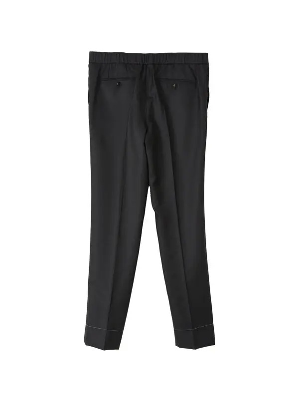 Brioni Elastic-waist Wool Trousers