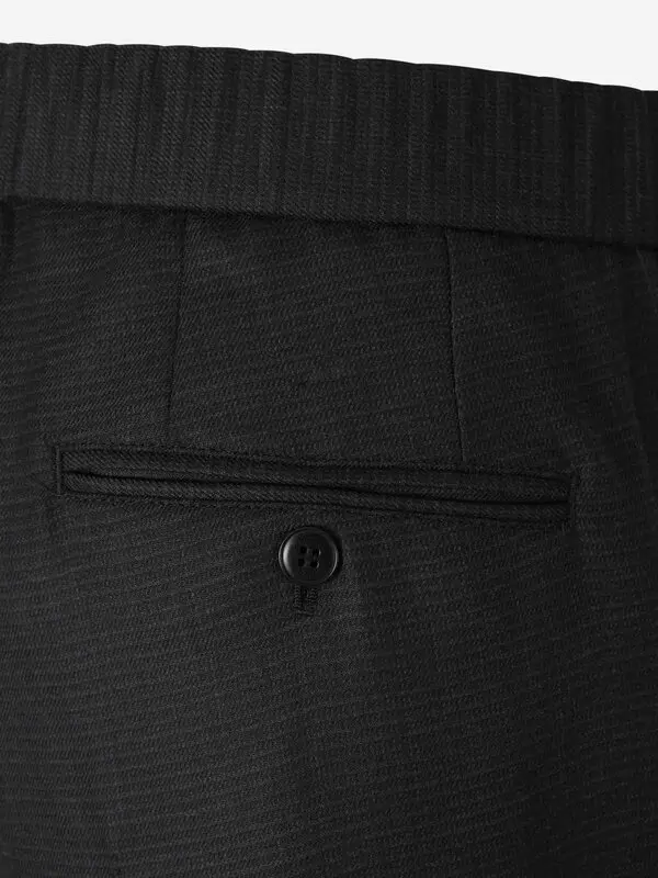 Brioni Elastic-waist Wool Trousers