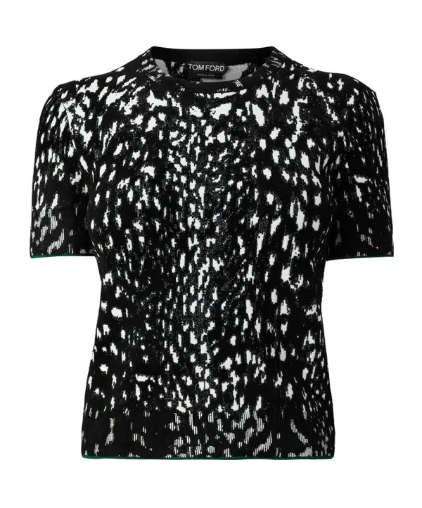 TOM FORD Short-sleeve Knit Top - Black