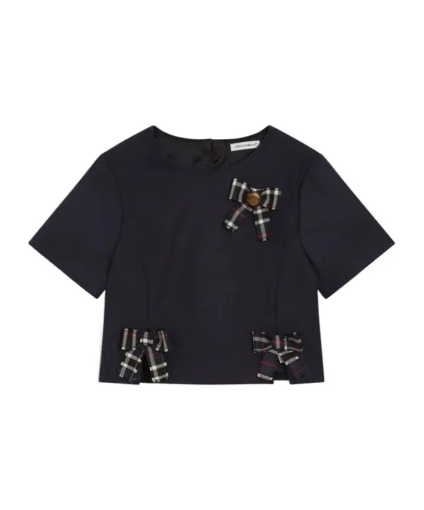 Dolce & Gabbana Wool Crêpe Blouse With Bows