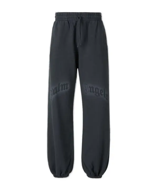 Palm Angels Logo-print Elastic-waist Sweatpants - Anthracite