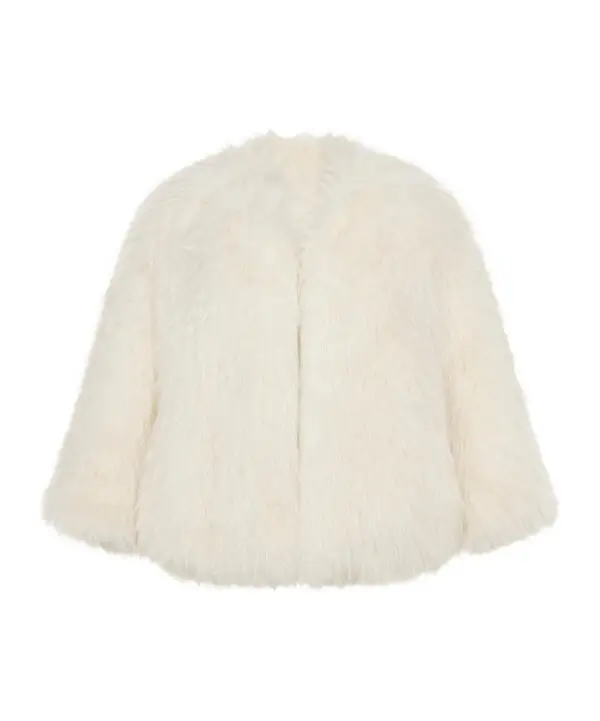 YVES SALOMON Long-sleeved Fur - White