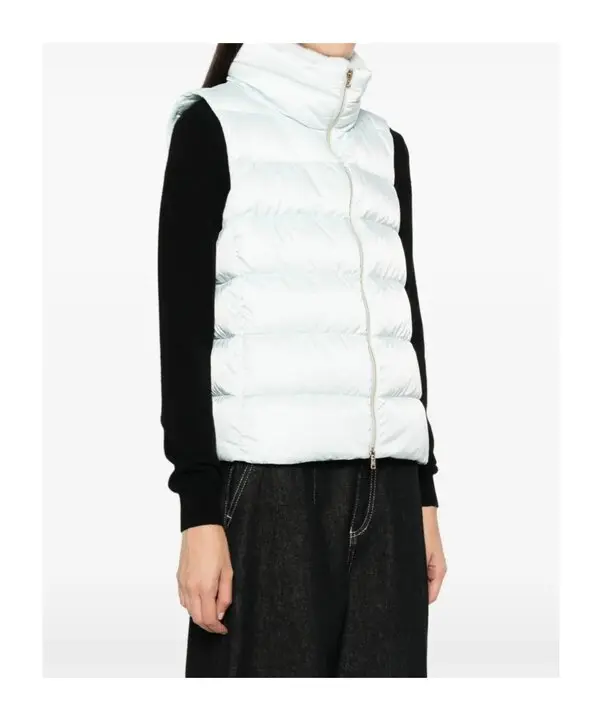 Herno Quilted Faux-fur-trim Gilet - Mint Green