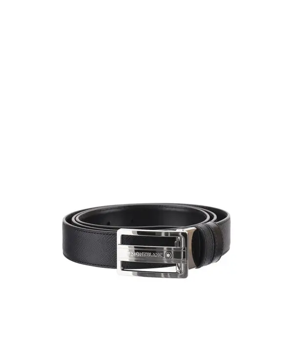 Montblanc Reversible Logo Buckle Leather Belt