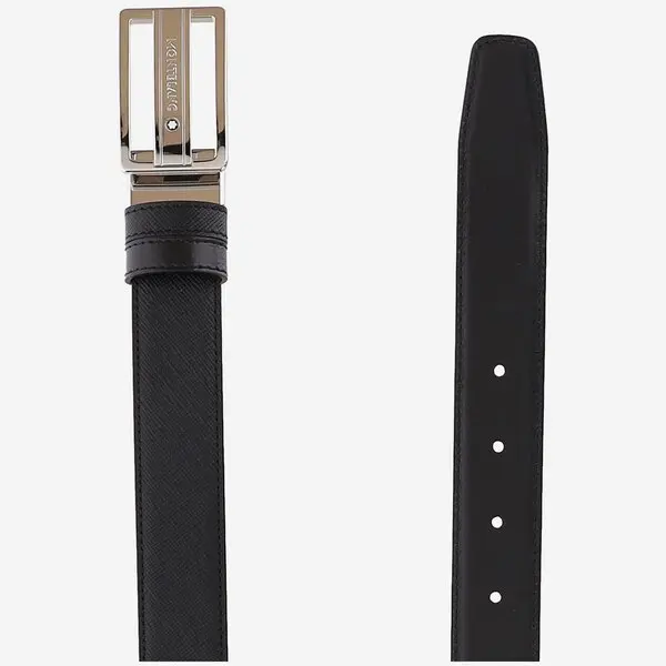Montblanc Reversible Logo Buckle Leather Belt