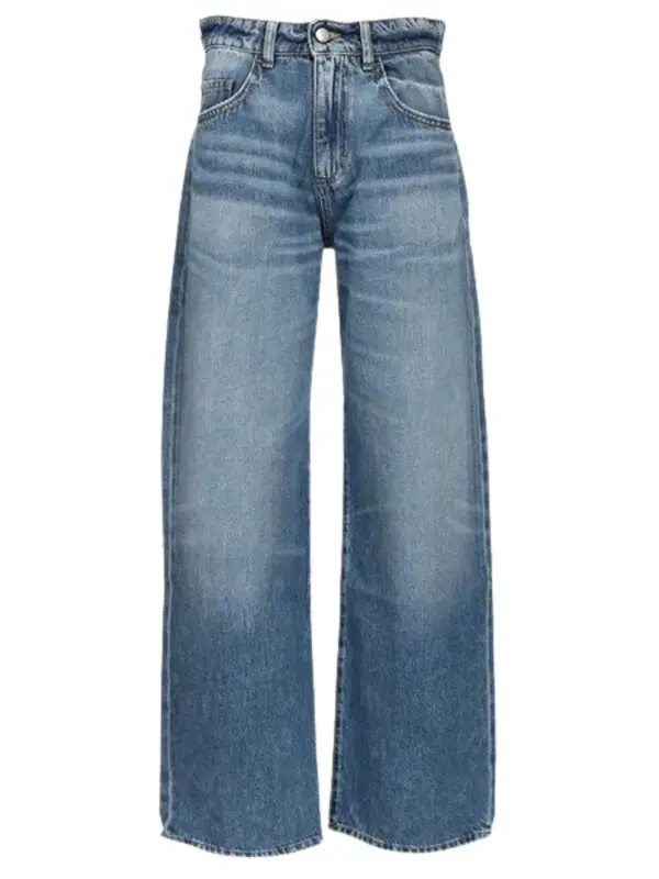ICON DENIM LOS ANGELES Faded Wide-leg Jeans - Blue