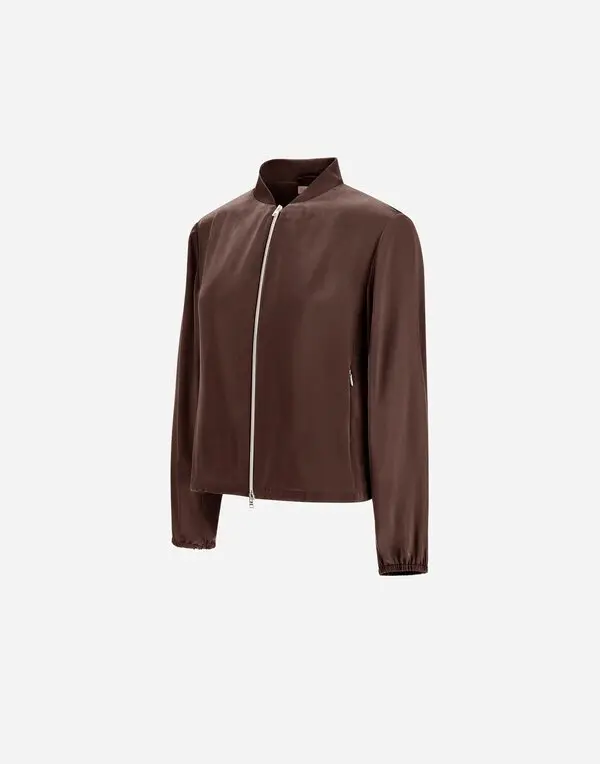 Herno Resort Bomber Jacket In Extra-fine Satin