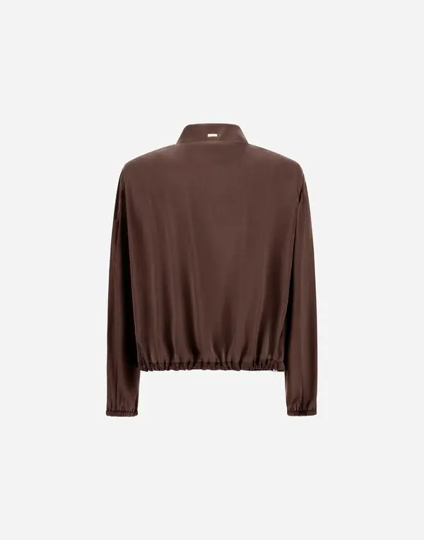 Herno Resort Bomber Jacket In Extra-fine Satin
