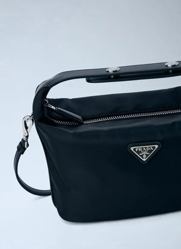 Prada Logo Shoulder Bag - Black