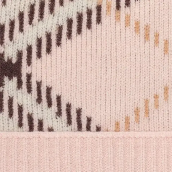 Burberry Check Cashmere Blend Beanie