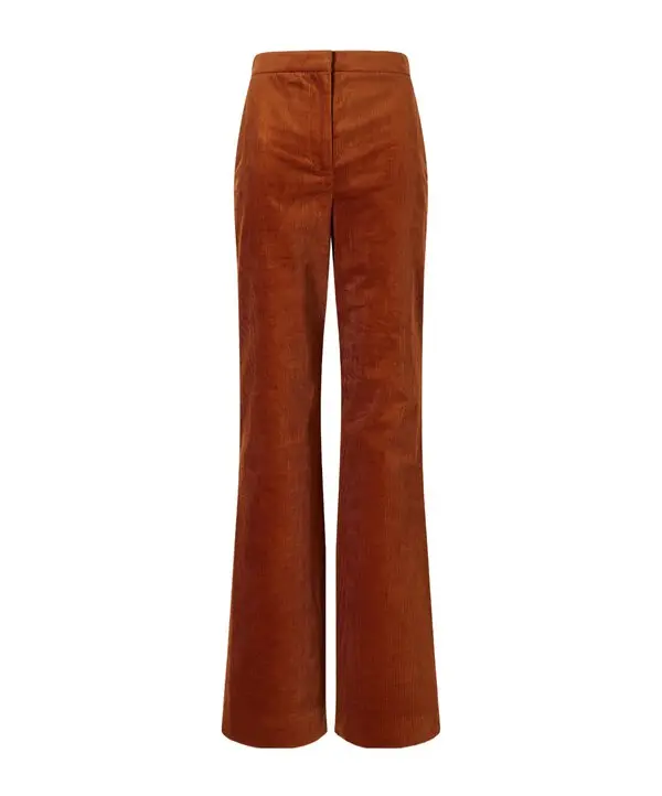 Veronica Beard Holt Cotton-blend Corduroy Flared Pants